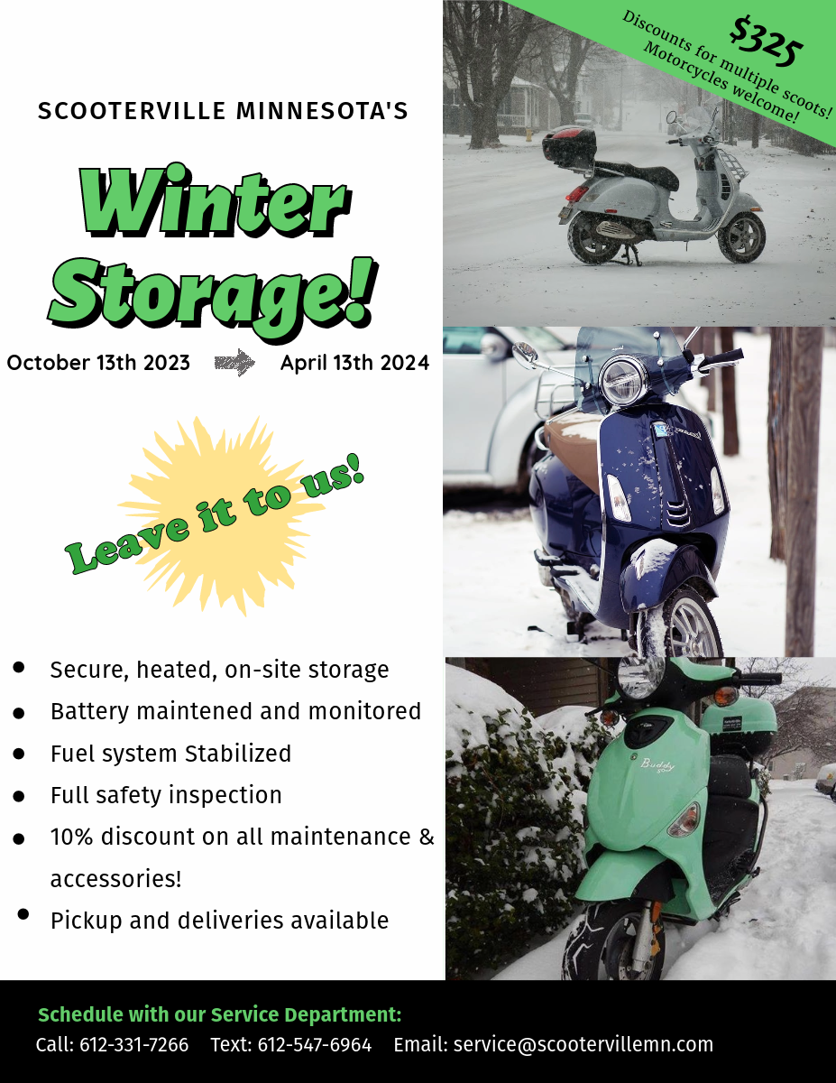 Winterstorage | Scooterville Minnesota | Minneapolis